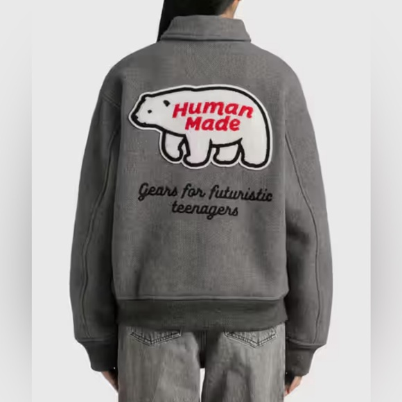 Human Made | Jackets & Coats | Human Made Lettered Wool Jacket Men Size ...